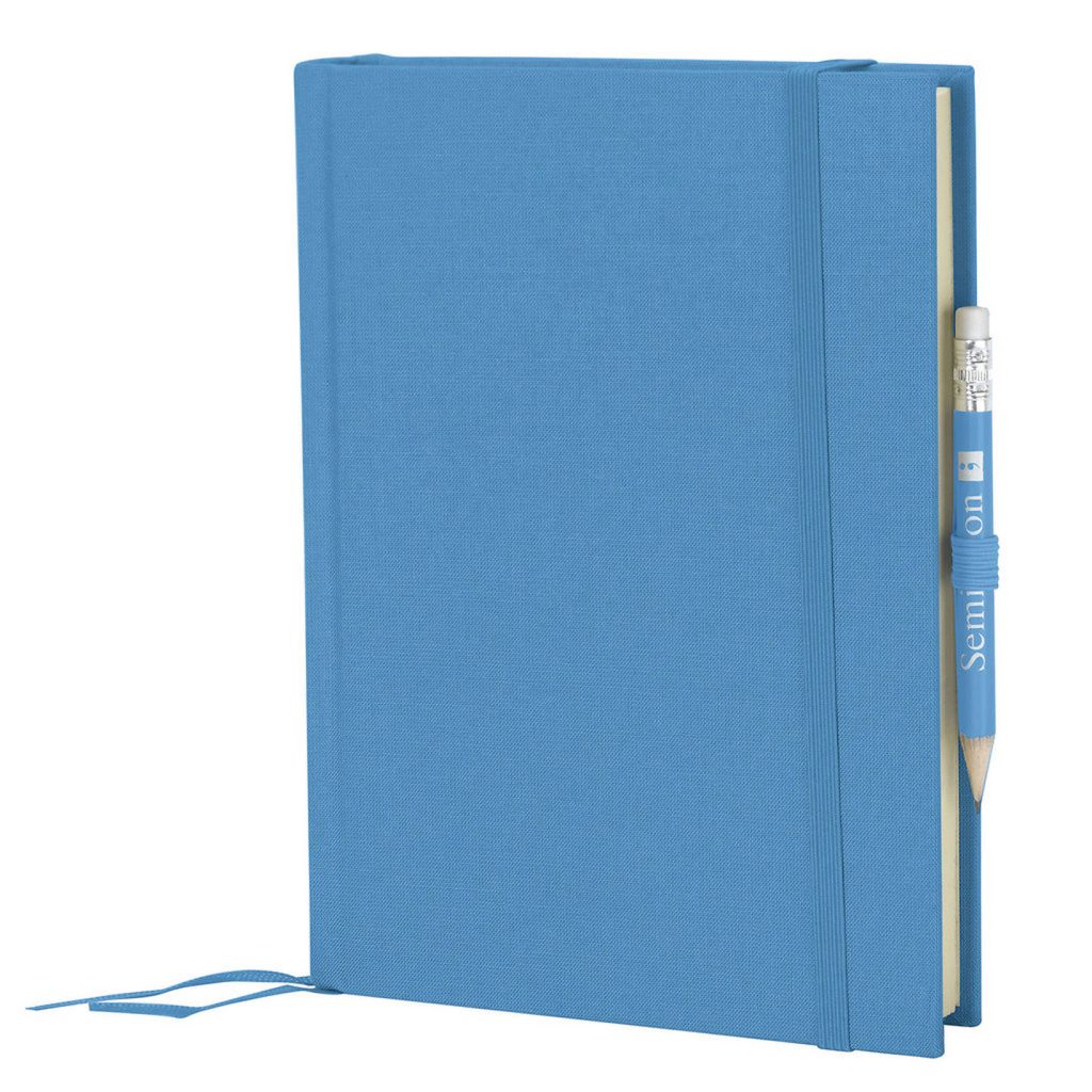 Travel diary 'Grand Voyage' with watermarked paper, Azzurro | Semikolon