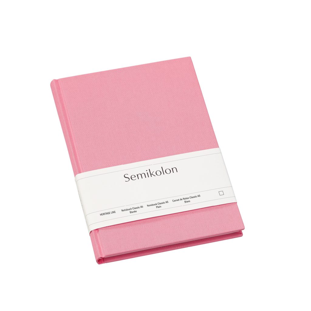 Notebook A5, Classic, Plain, Flamingo | Semikolon