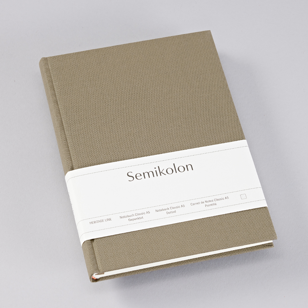 Notebook Classic (A5) dotted, fango | Semikolon