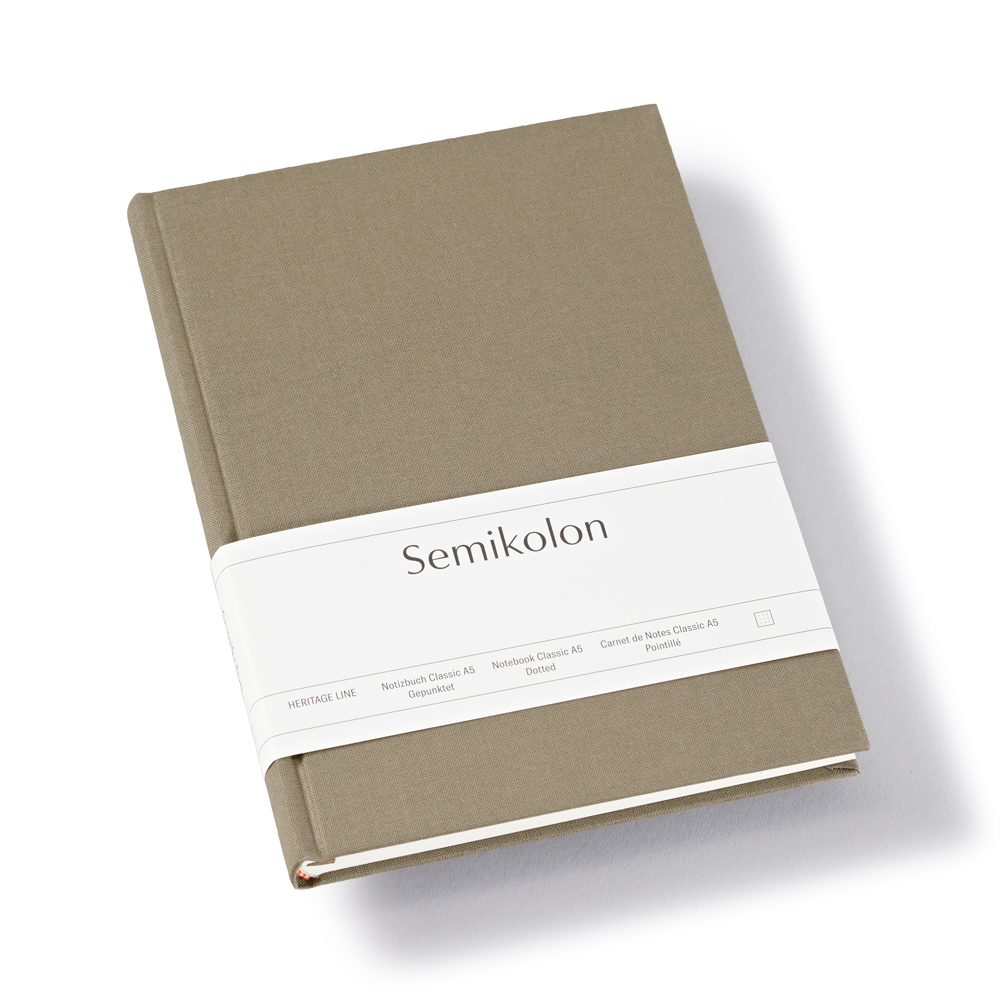 Notebook Classic (A5) dotted, fango | Semikolon